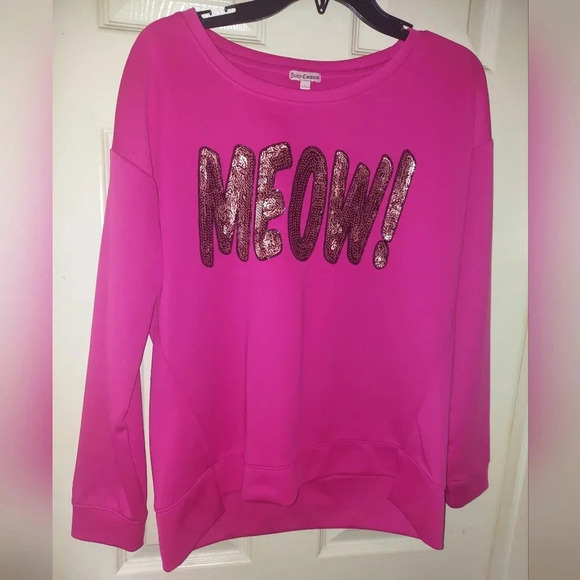 Juicy Couture | Tops | Juicy Couture Meow Sequined Long Sleeve Top ...